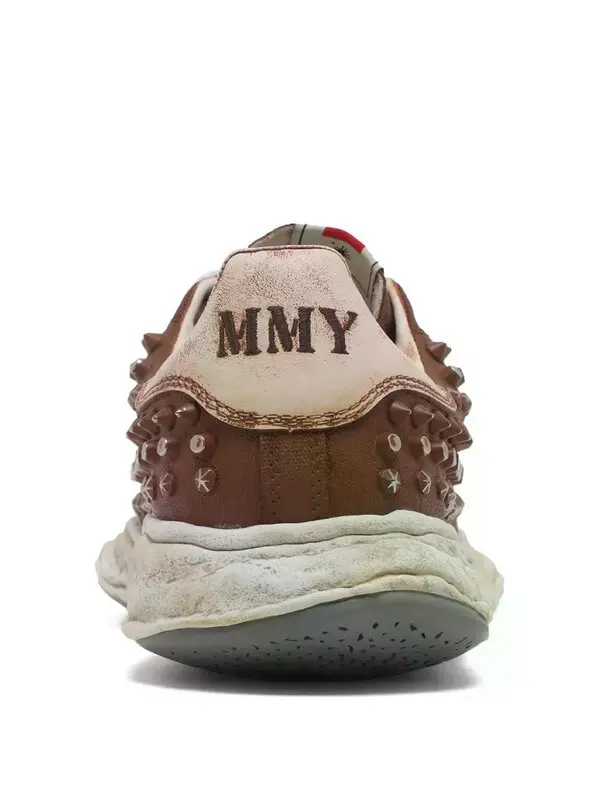 Mihara Yasuhiro Studded Lace-up Sneakers - Brown