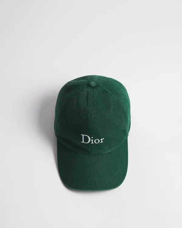 Dior Cap - Green Stonewashed Cotton
