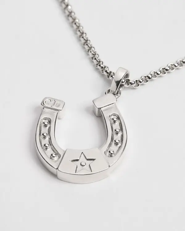 Dior Horseshoe Pendant Necklace