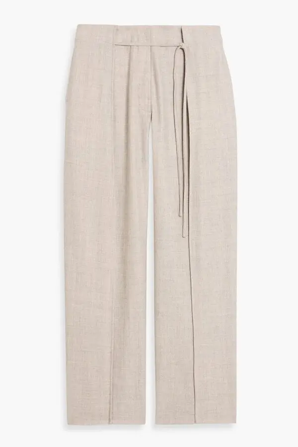 LE17SEPTEMBRE Wool-flannel Wide-leg Pants - Stone