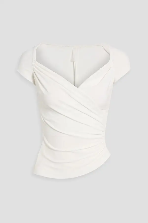 Norma Kamali Draped Stretch-jersey Top