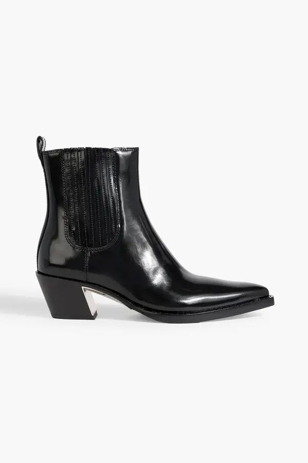 3.1 Phillip Lim Downtown Glossed-leather Ankle Boots