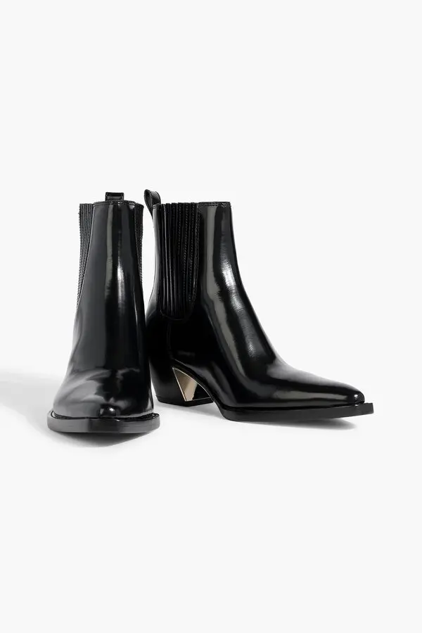 3.1 Phillip Lim Downtown Glossed-leather Ankle Boots