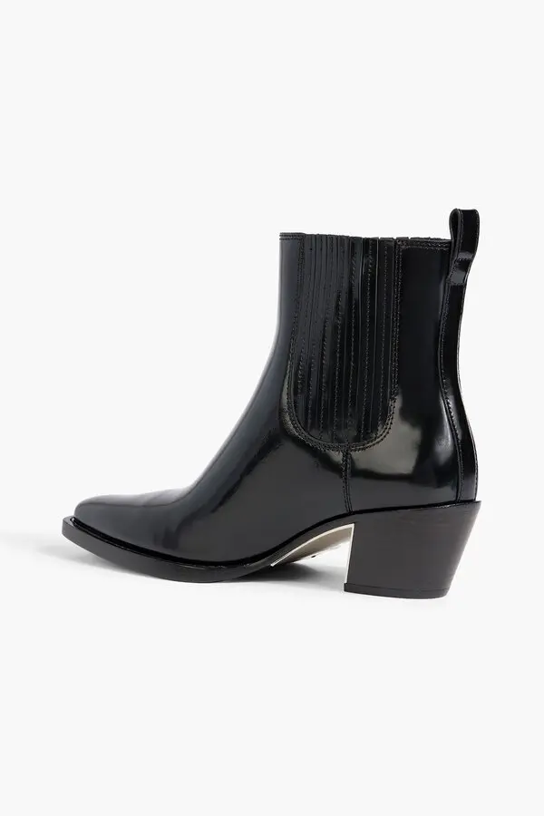 3.1 Phillip Lim Downtown Glossed-leather Ankle Boots