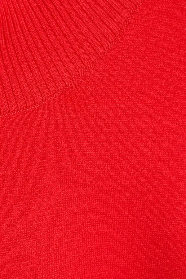 3.1 Phillip Lim Cropped Stretch-knit Turtleneck Top - Red