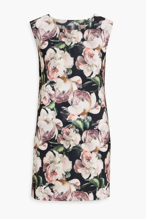 Norma Kamali Floral-print Stretch-jersey Mini Dress