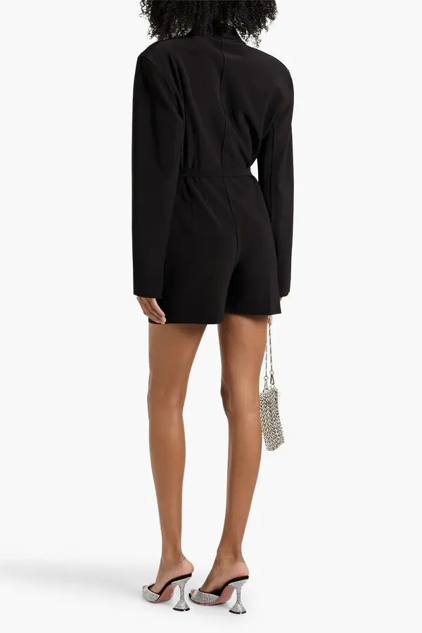 Norma Kamali Belted Stretch-jersey Playsuit