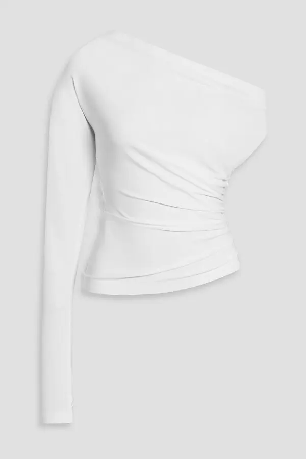 Norma Kamali One-shoulder Draped Top
