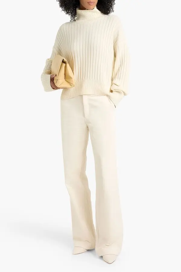 LE17SEPTEMBRE Ribbed Wool Turtleneck Sweater