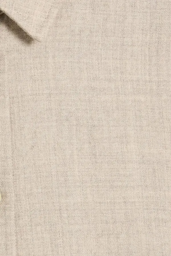 LE17SEPTEMBRE Tie-detailed Wool-flannel Shirt