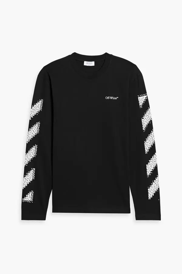 Off-White Printed Cottonjersey Tshirt - Black