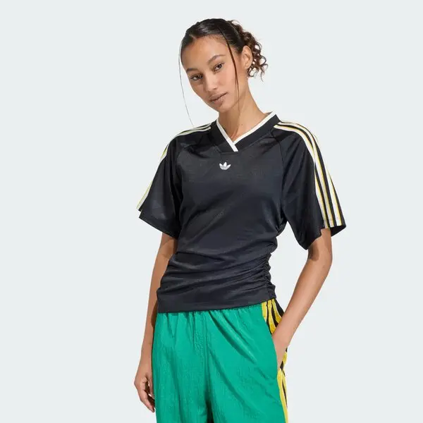 Adidas Rouched Football Jersey - Black