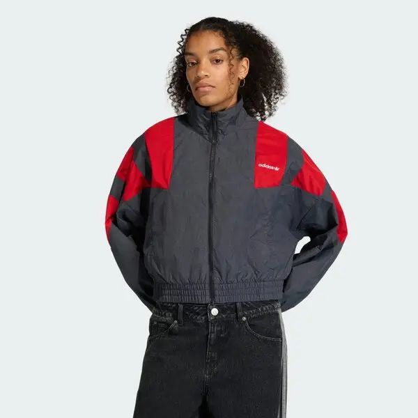 Adidas Blocked Washed Zipped Track Top - Black