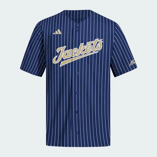 Adidas Georgia Tech Pinstripe Full Button Jersey