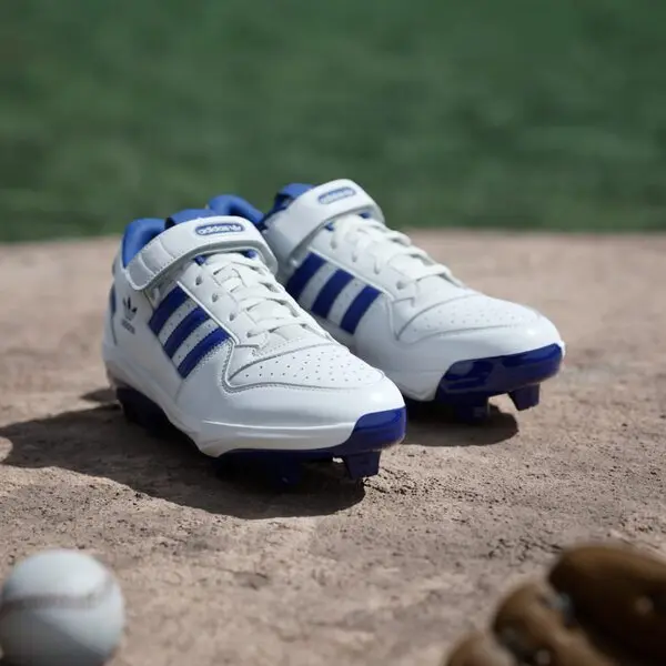 Adidas Forum Tpu Baseball Cleats - Cloud White / Royal Blue / Cloud White