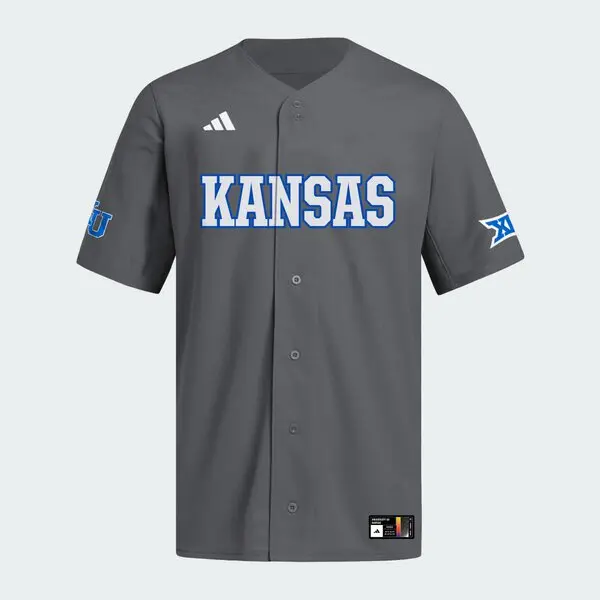 Adidas Kansas Jayhawks Full Button Jersey