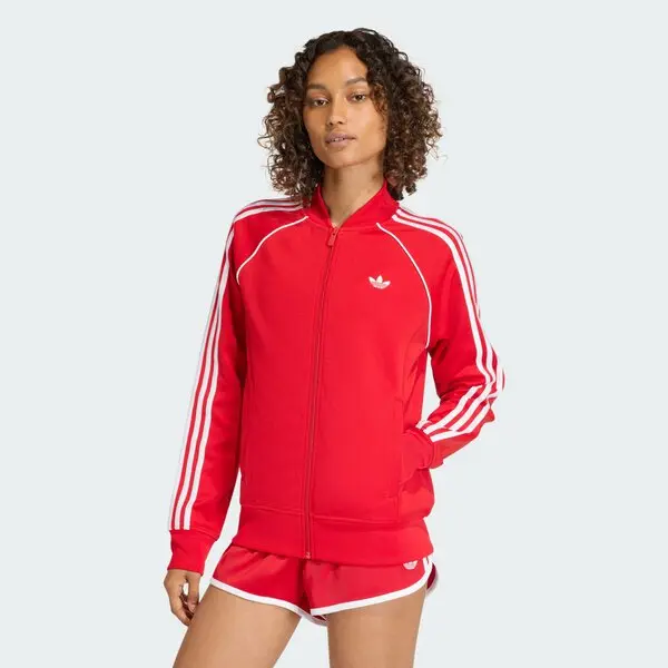 Adidas Sst Classic Track Top - Better Scarlet / White