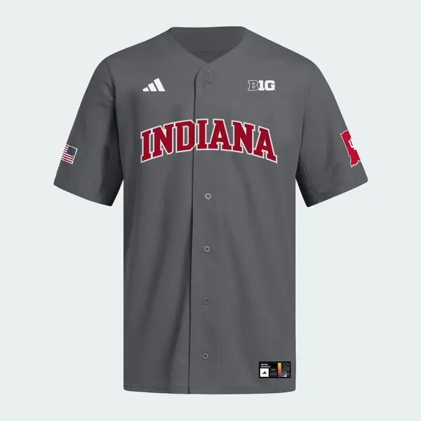 Adidas Indiana Hoosiers Full Button Jersey