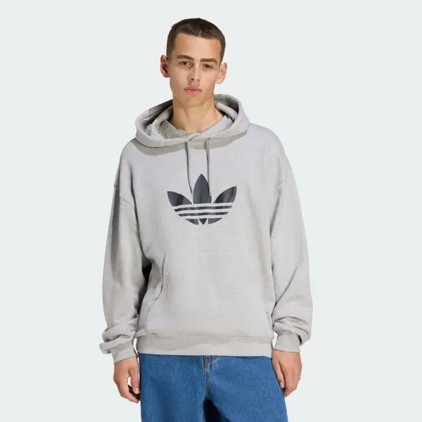 Adidas Adicolor Trefoil Hoodie - Medium Grey Heather