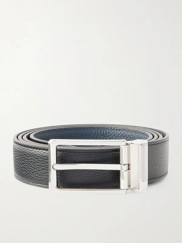 Dunhill 3cm Full-grain Leather Belt - Black