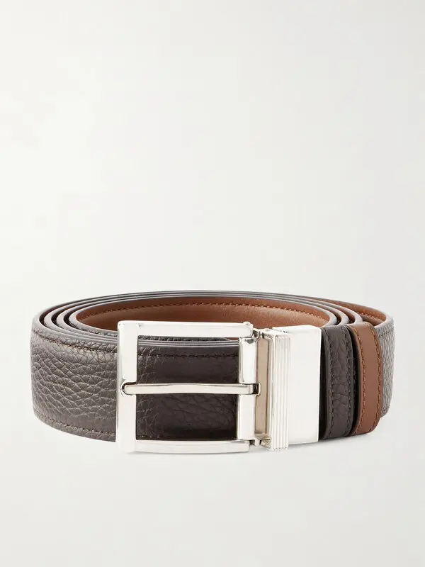 Dunhill 3cm Full-grain Leather Belt - Brown
