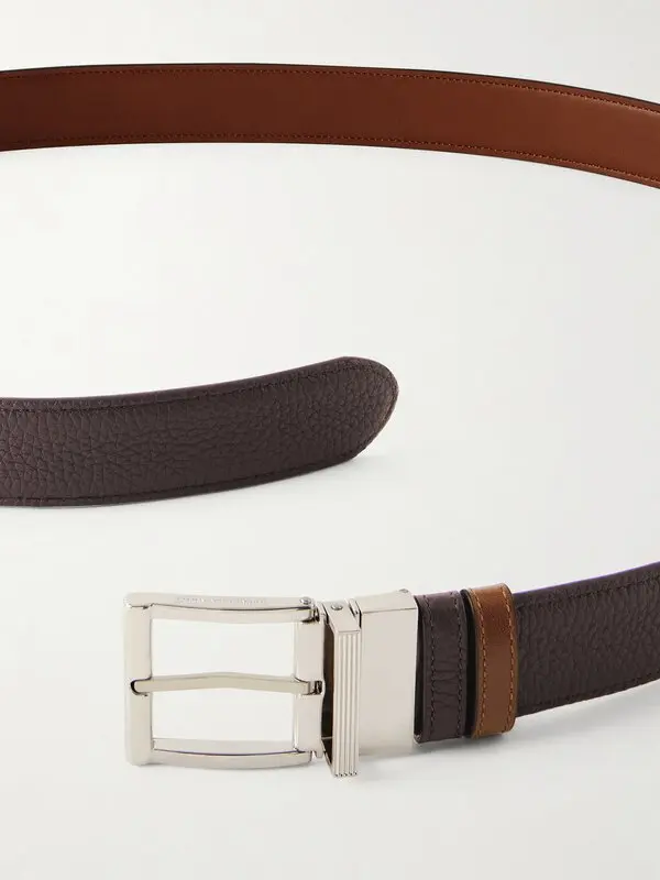 Dunhill 3cm Full-grain Leather Belt - Brown
