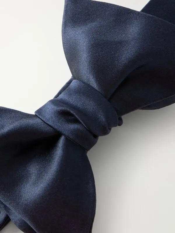 Brunello Cucinelli Self-tie Cotton And Silk-blend Bow Tie - Blue