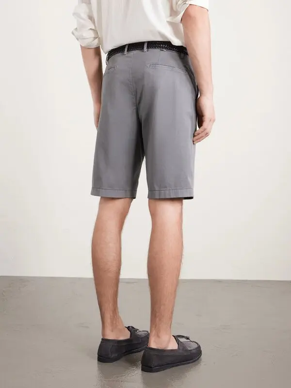 Canali Straight-leg Stretch Cotton-blend Shorts