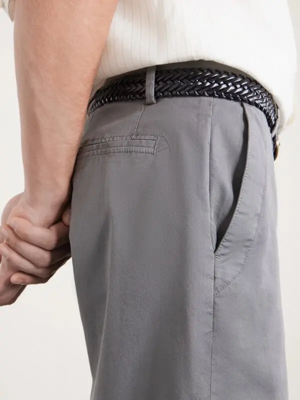 Canali Straight-leg Stretch Cotton-blend Shorts