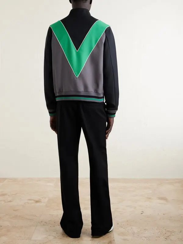 Valentino Garavani Logo-appliquéd Jersey Track Jacket