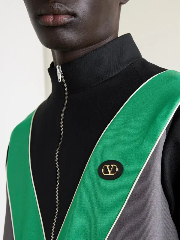 Valentino Garavani Logo-appliquéd Jersey Track Jacket