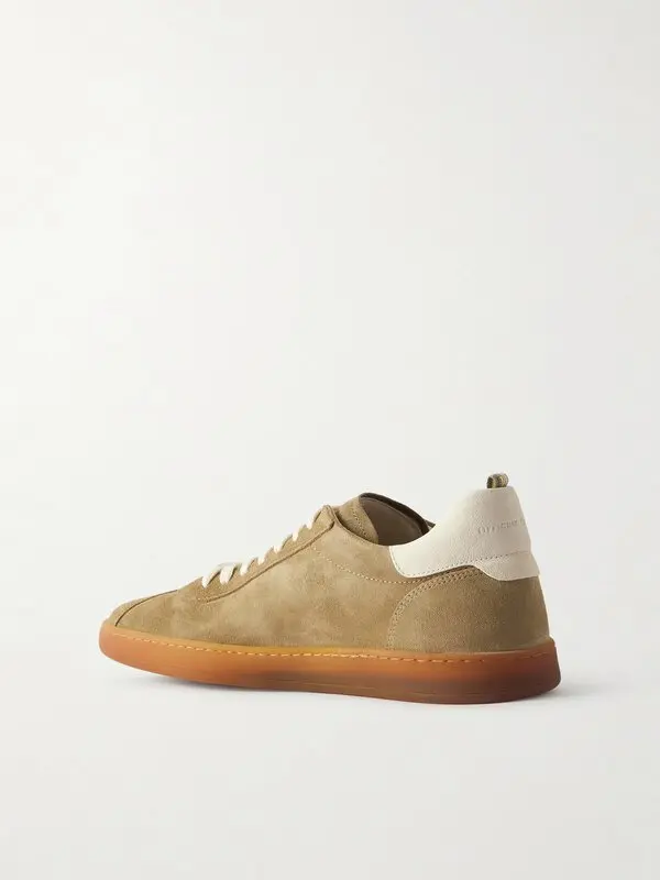 Officine Creative Halo 001 Leather-trimmed Suede Sneakers - Brown