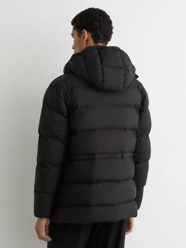 REISS Lebane Detachable-hood Quilted Puffer Coat