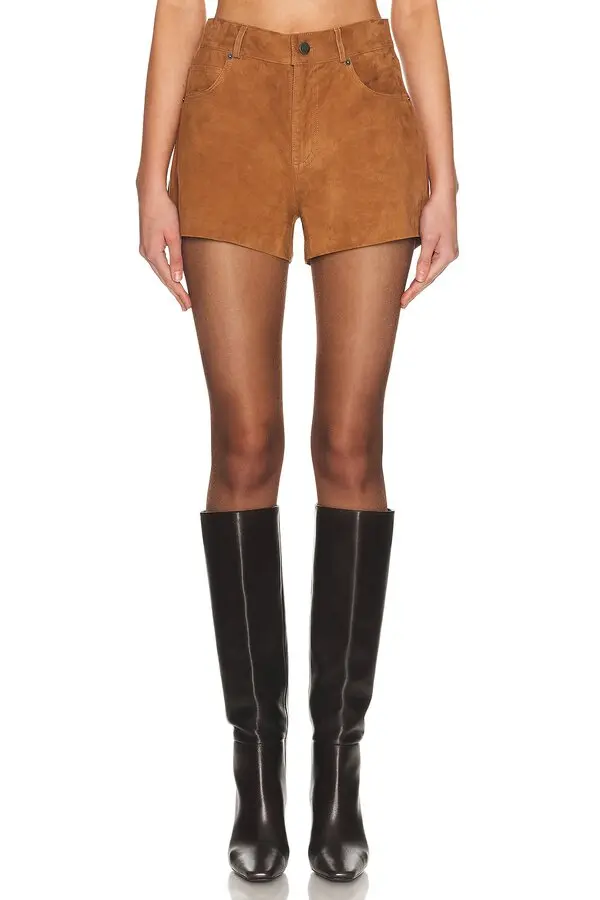 HAIKURE Brit Suede Short - Chocolate