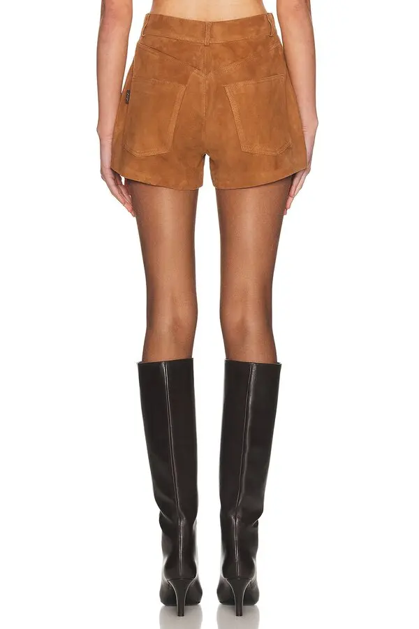 HAIKURE Brit Suede Short - Chocolate