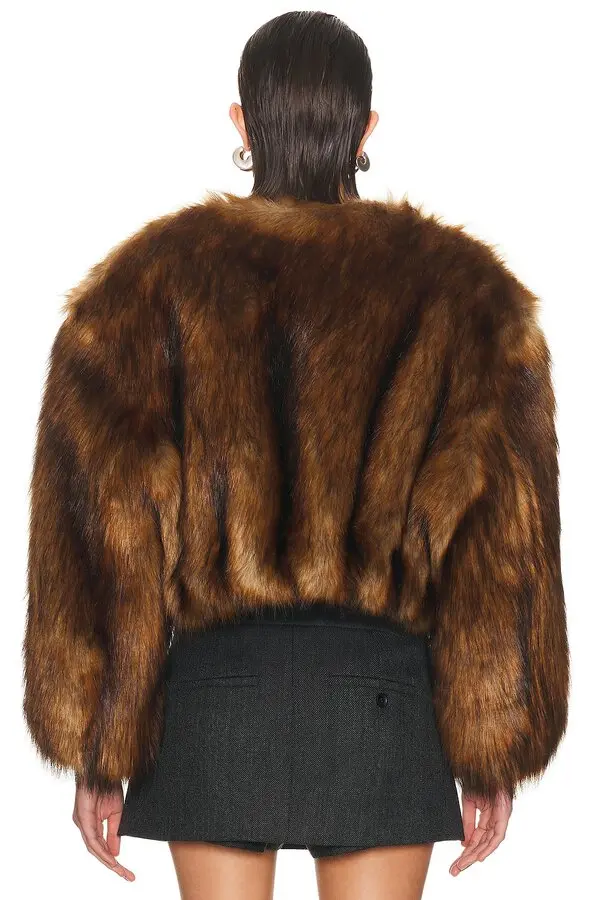 Alexander Wang Faux Fur Cropped Jacket