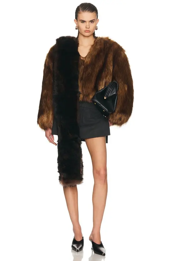 Alexander Wang Faux Fur Cropped Jacket