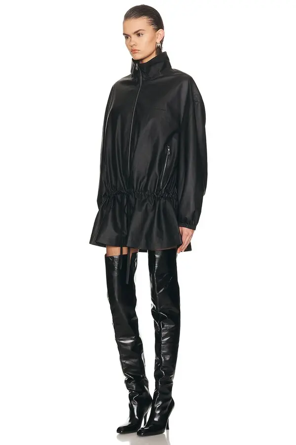 Alexander Wang Drop Waist Leather Parka