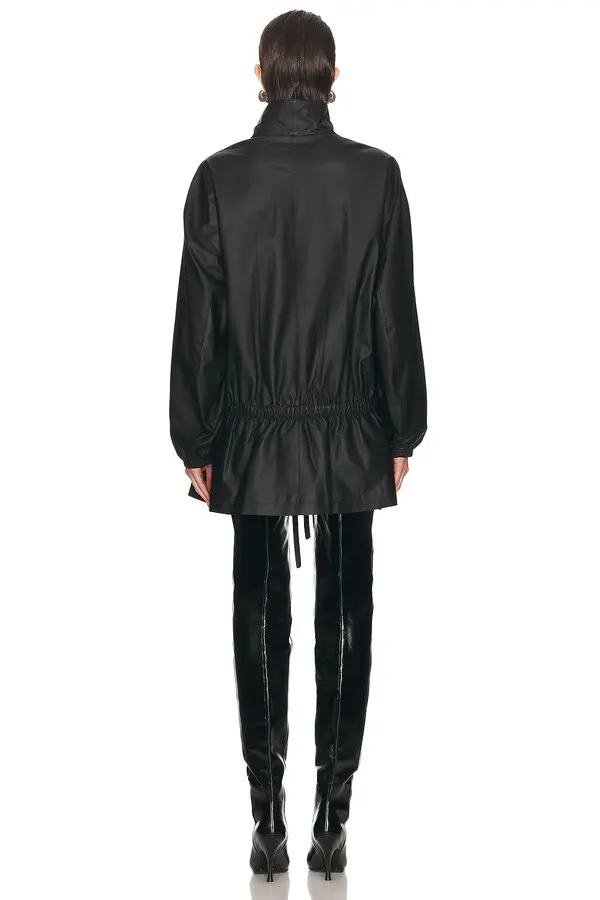 Alexander Wang Drop Waist Leather Parka