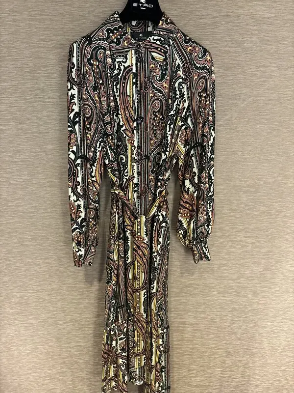 Etro Paisley Tie Shirt Dress - Multicolor