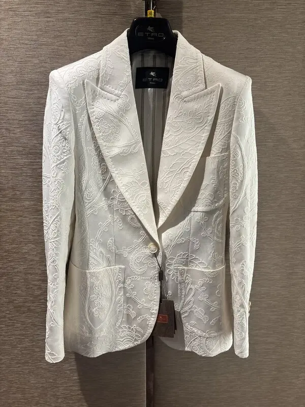 Etro Embroidered Blazer - White