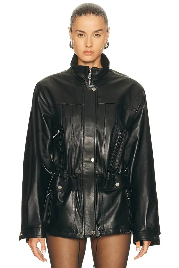 KAREN ARCANJO Lua Leather Jacket