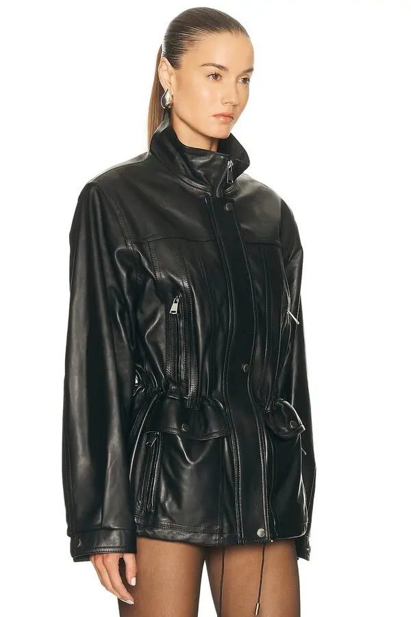 KAREN ARCANJO Lua Leather Jacket