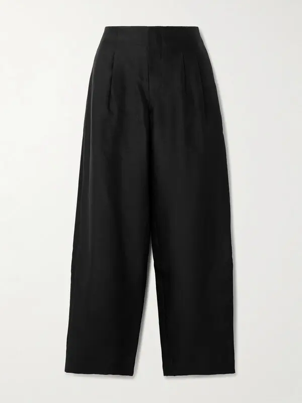 Staud Pierre Twill Wide-leg Pants