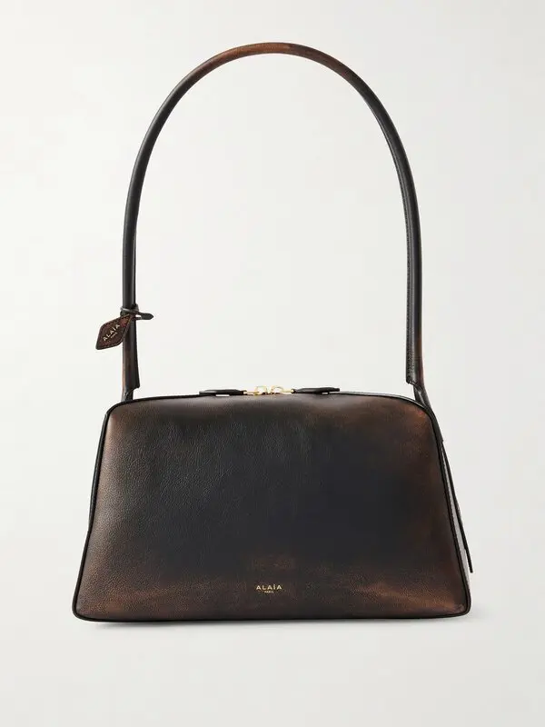 Alaïa Le Bulldog Leather Shoulder Bag - Brown