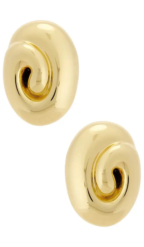 Lele Sadoughi Spiral Dome Clip-on Earrings - Gold