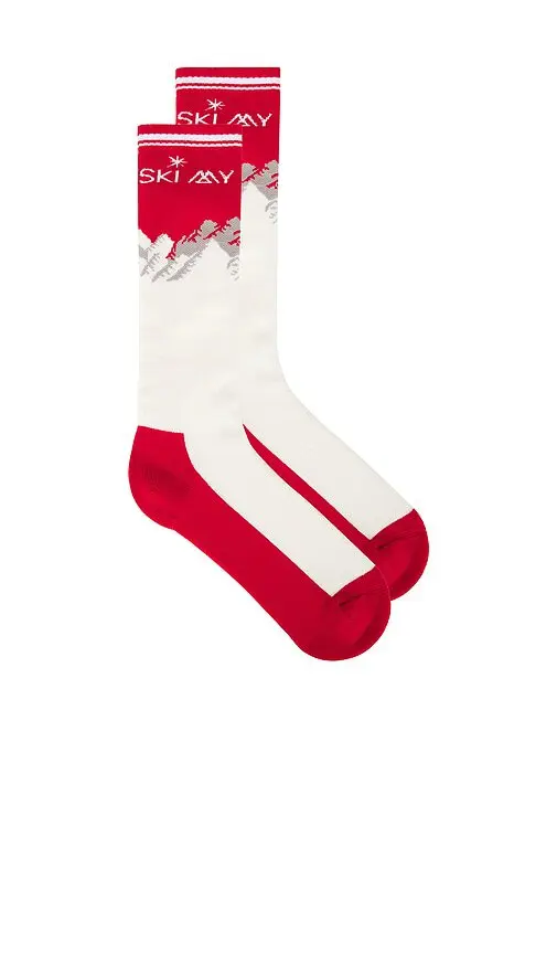 MY SUNDAY SKI Merino Ski Socks - Red
