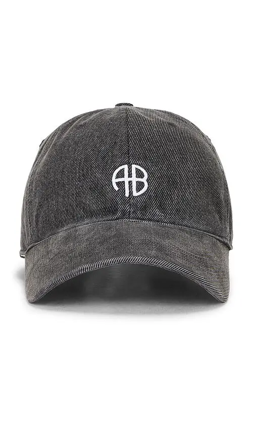 ANINE BING Jeremy Baseball Cap - Washed Smoke Grey