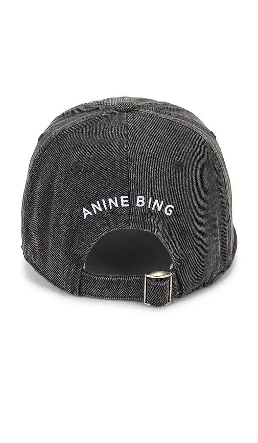 ANINE BING Jeremy Baseball Cap - Washed Smoke Grey