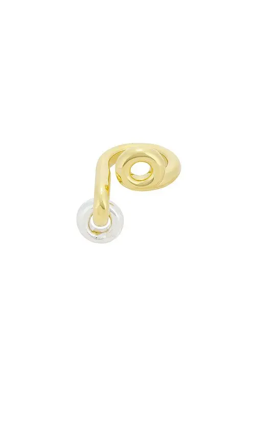 UNCOMMON MATTERS Knot Lock Loop Ring - Silver & Gold